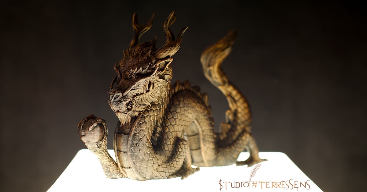 Estatuilla del Dragón Celestial Tianlong #Terressens
